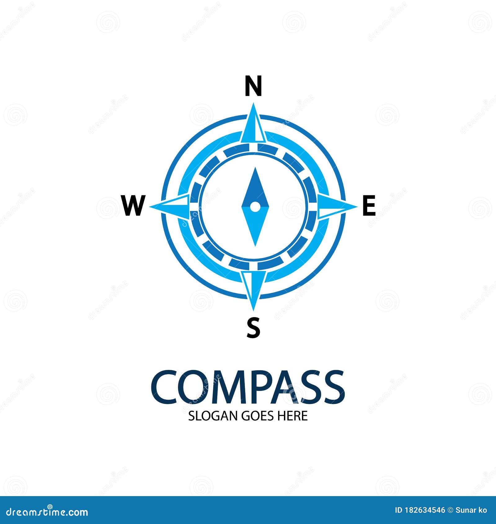 Creative Compass Concept Logo Design Template Stock Vector ...