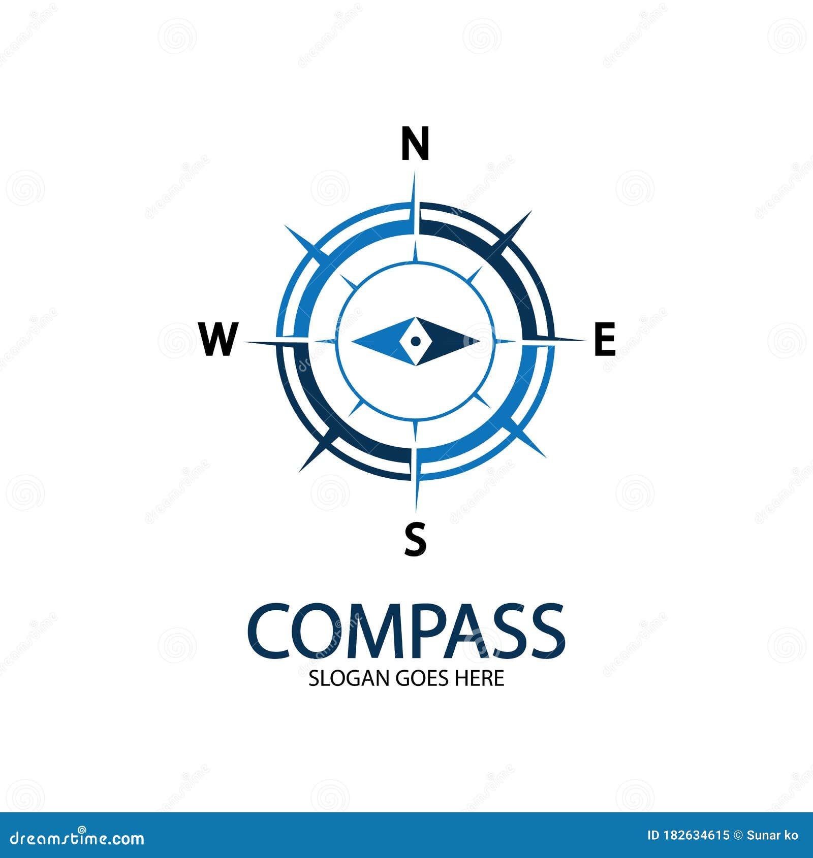 Creative Compass Concept Logo Design Template Stock Vector ...