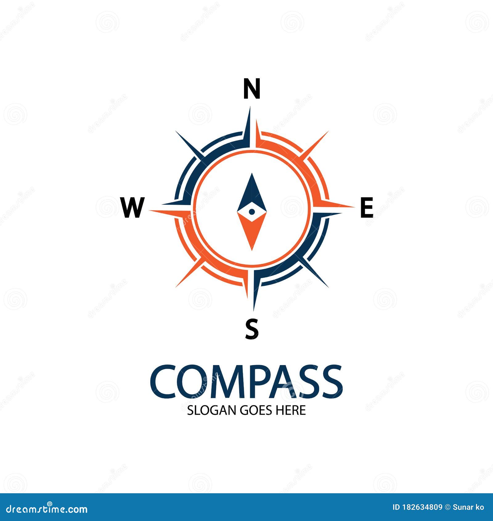 Creative Compass Concept Logo Design Template Stock Illustration ...