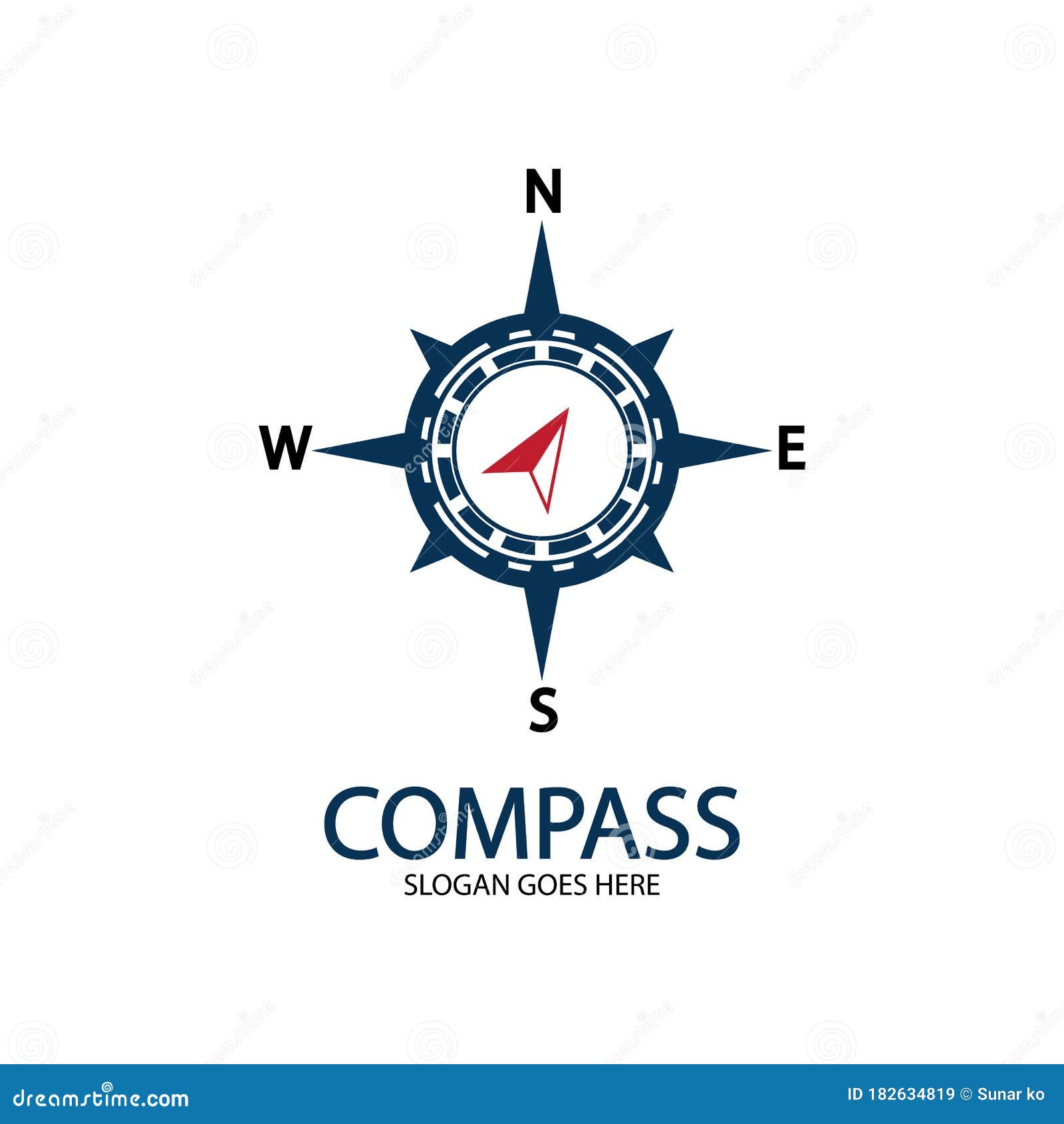 Creative Compass Concept Logo Design Template Stock Vector ...