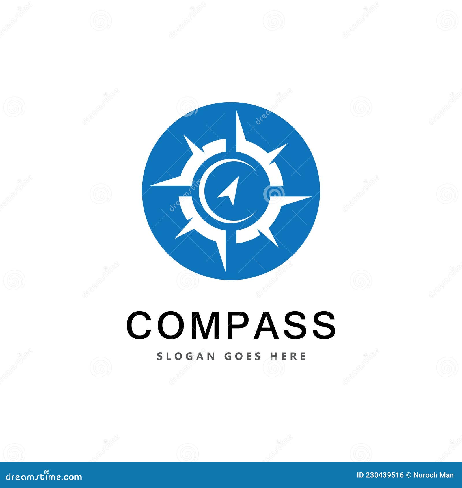 Creative Compass Concept Logo Design Template. Stock Vector ...