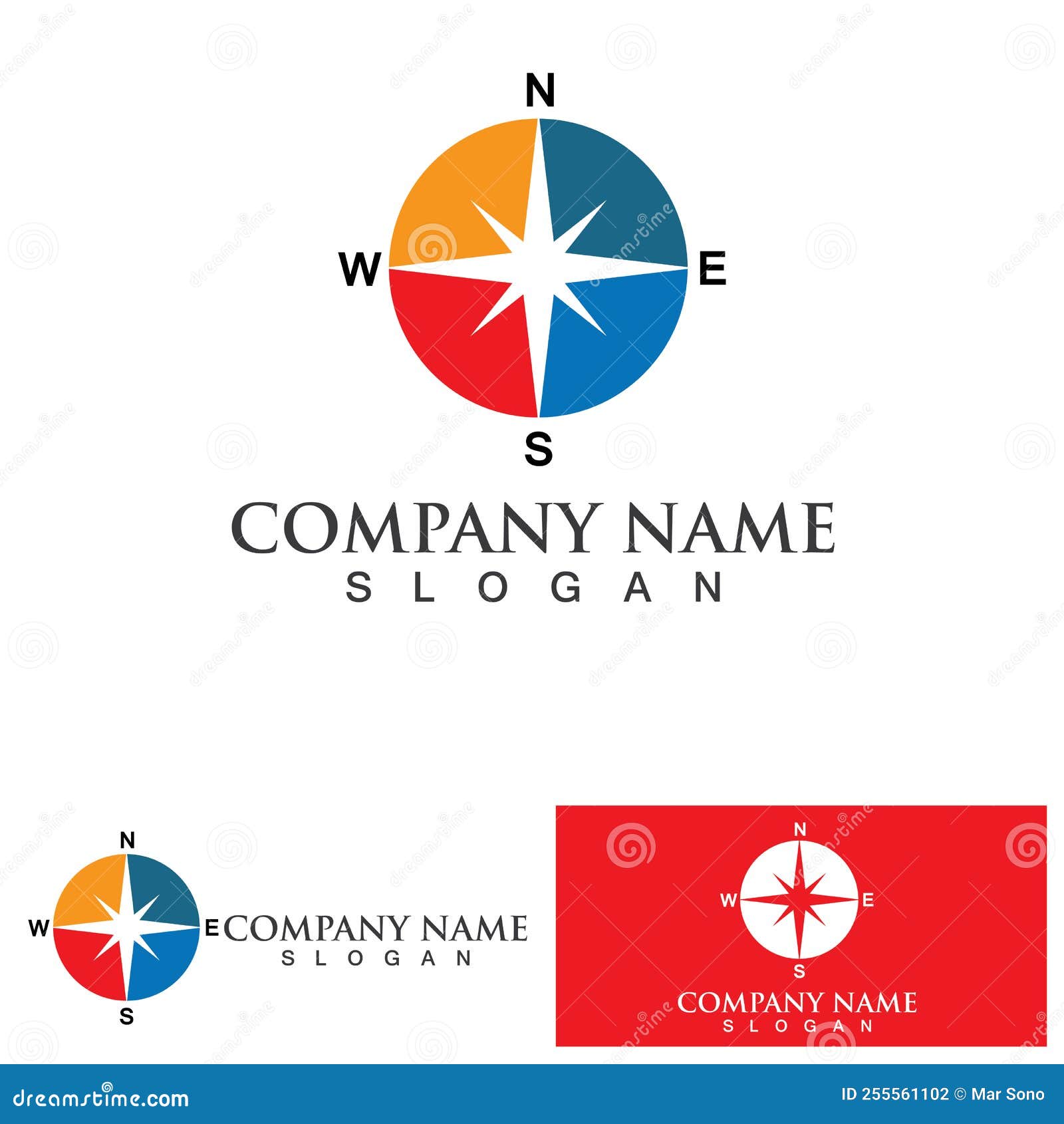 Creative Compass Concept Logo Design Template Stock Vector ...
