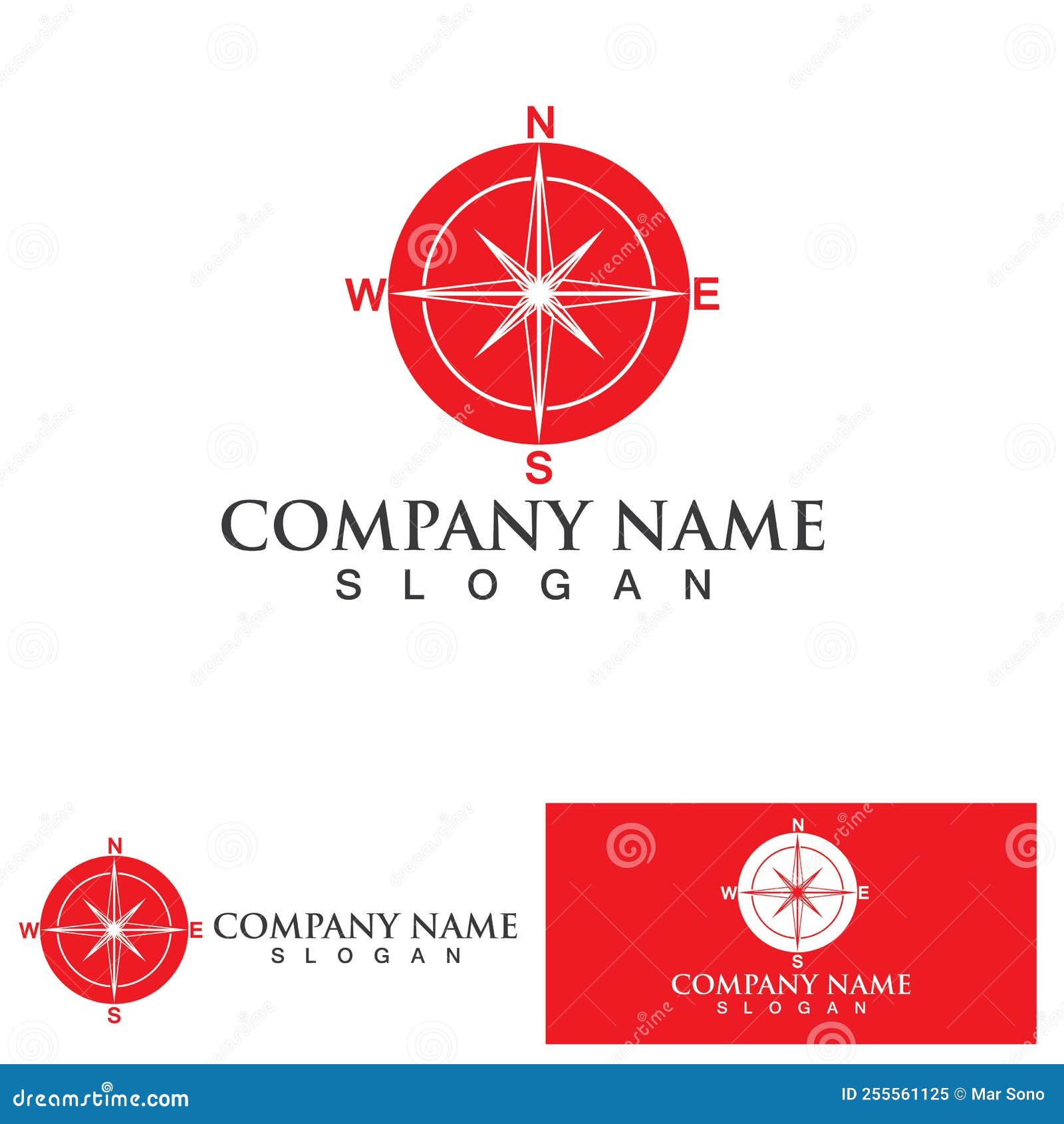 Creative Compass Concept Logo Design Template Stock Vector ...