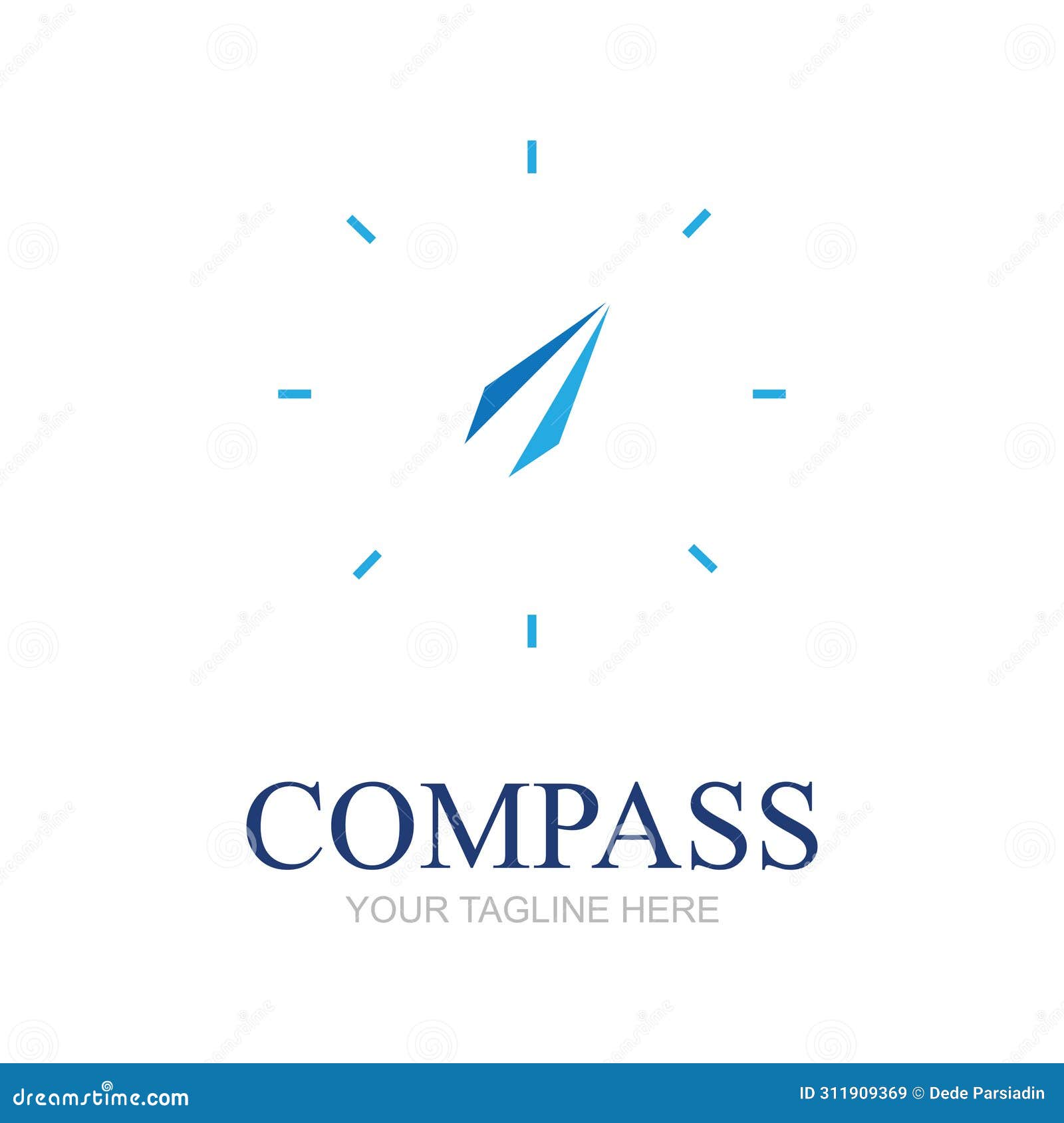 Creative Compass Concept Logo Design Template Stock Vector ...