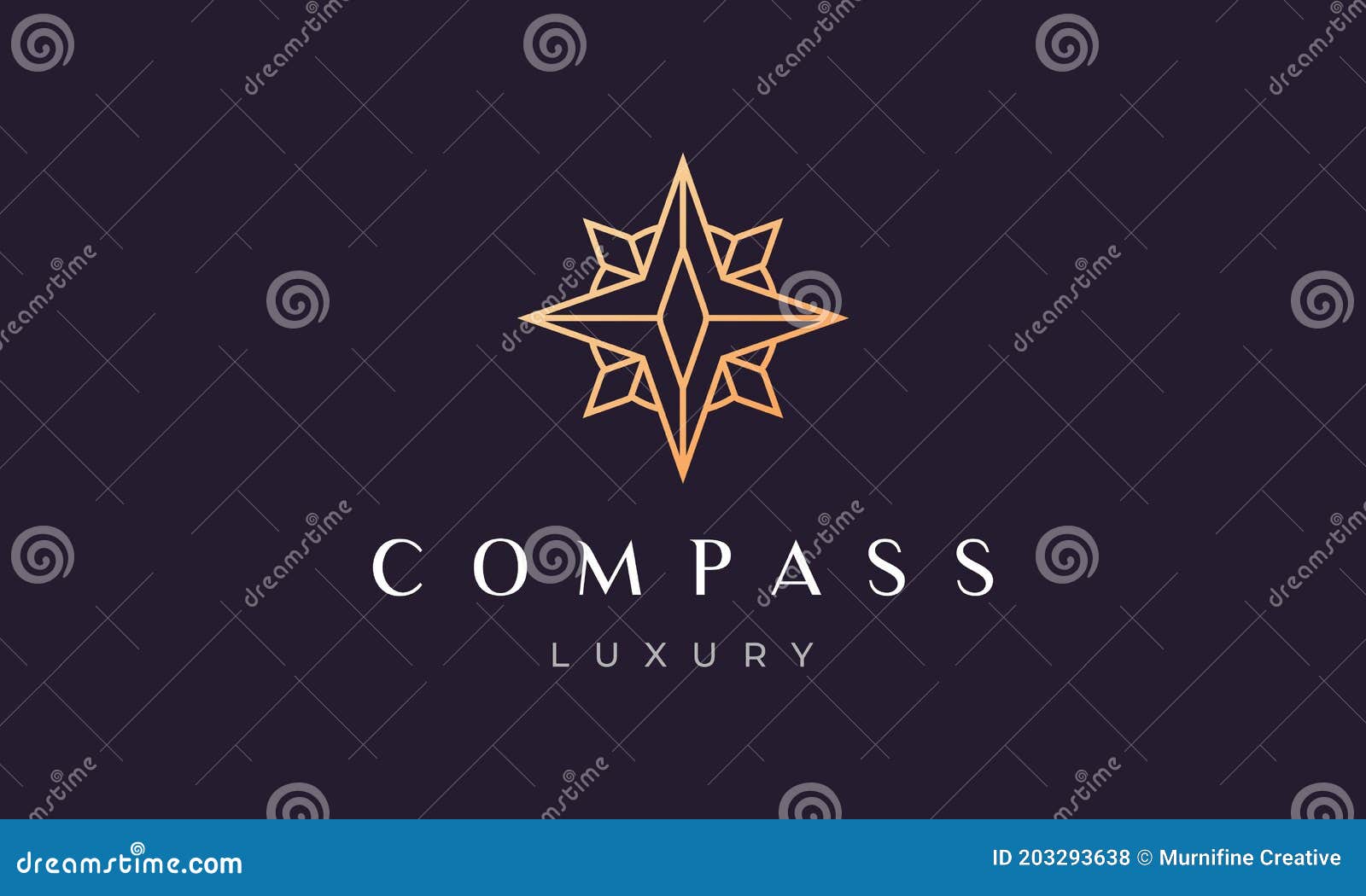 Creative Compass Logo Concept with Modern and Luxury Style Stock Vector ...