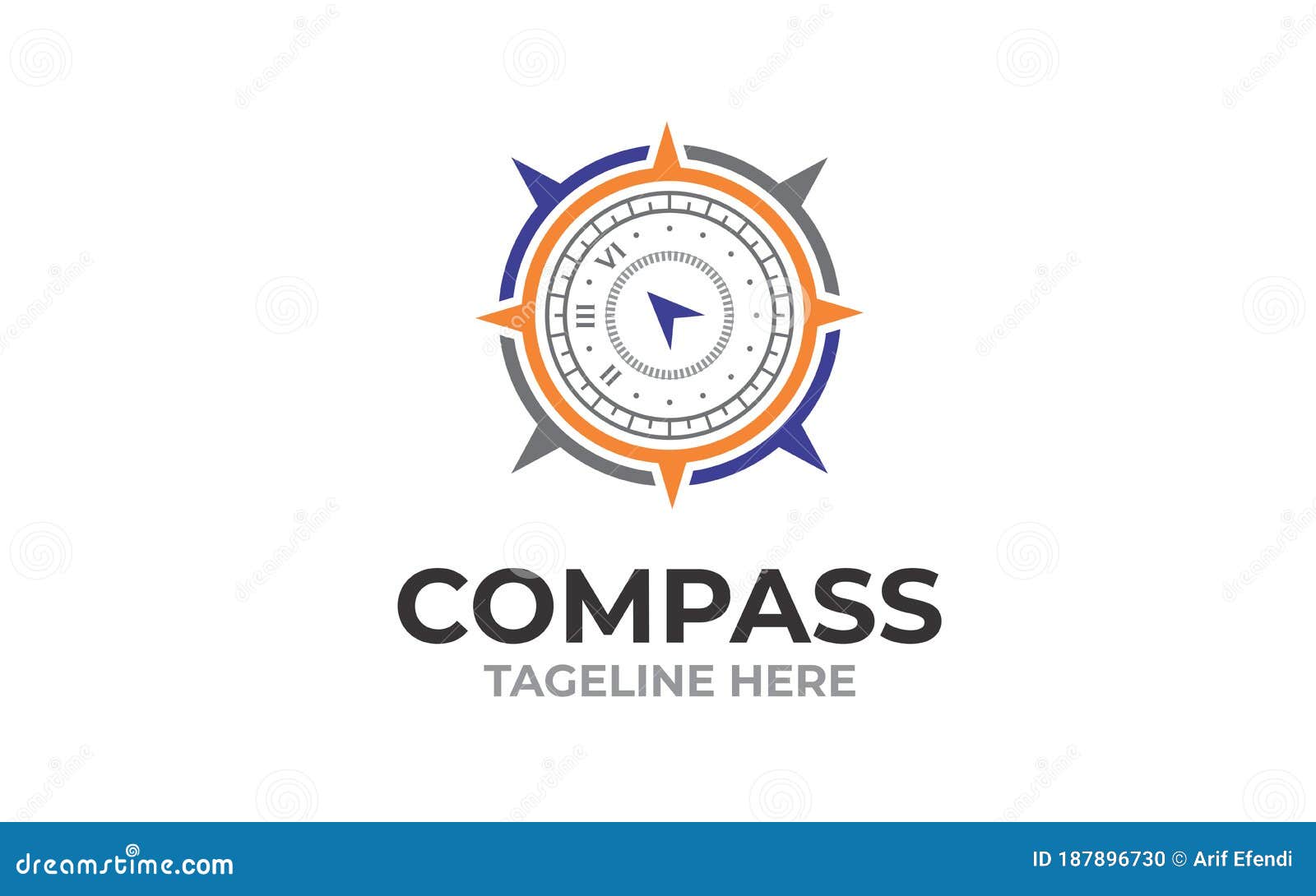 Creative Compass Logo Vector Design Stock Vector - Illustration of ...