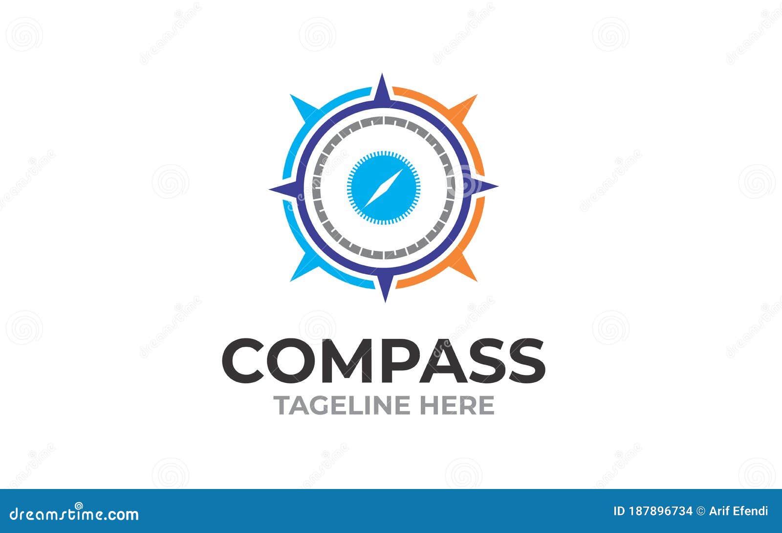Creative Compass Logo Vector Design Stock Vector - Illustration of ...