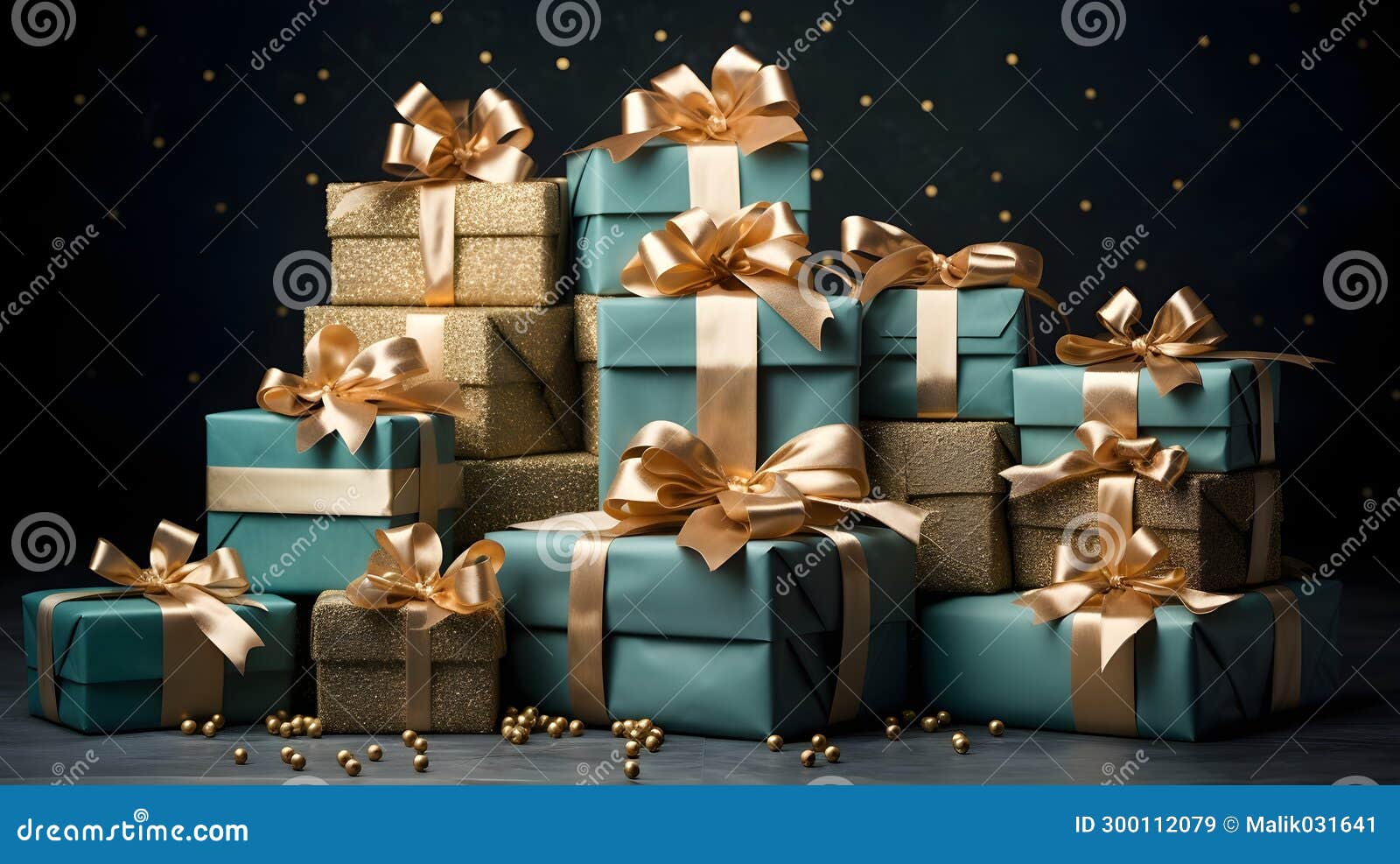 A Creative Composition of Elegantly Wrapped Presents Arranged in an ...