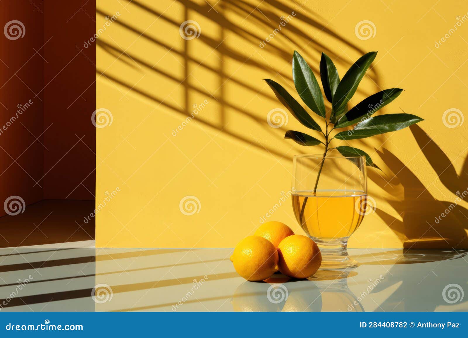 Creative Composition: Playful Orange Fruit Shadow - Generative AI Stock ...