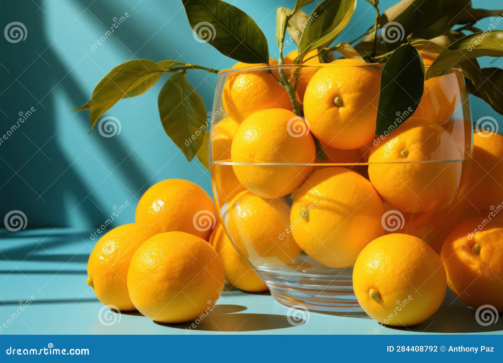 Creative Composition: Playful Orange Fruit Shadow - Generative AI Stock ...