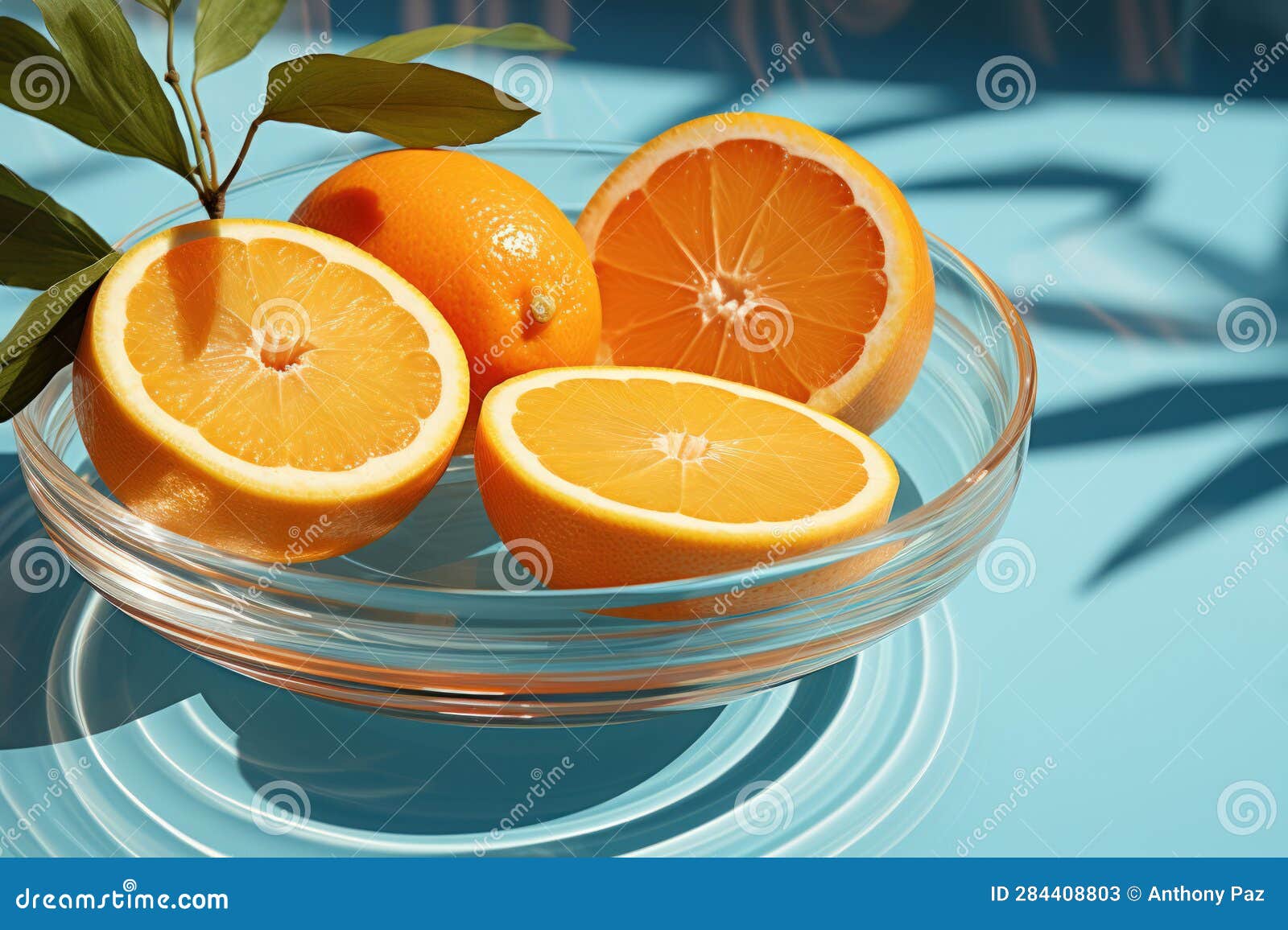 Creative Composition: Playful Orange Fruit Shadow - Generative AI Stock ...