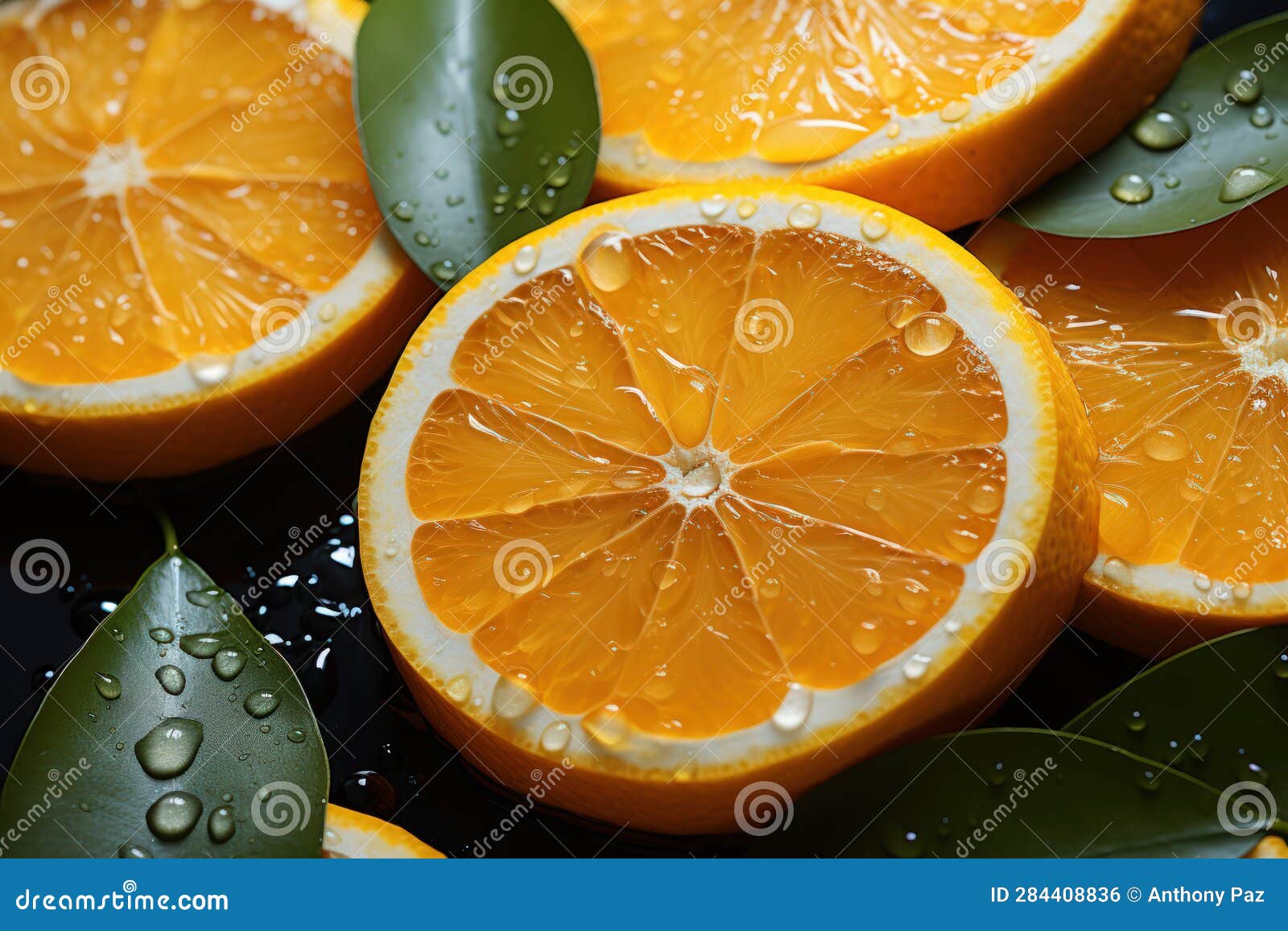 Creative Composition: Playful Orange Fruit Shadow - Generative AI Stock ...