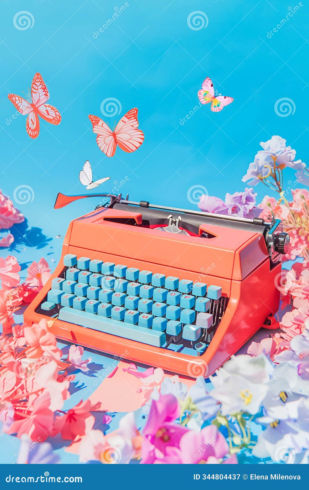 Creative Composition with Retro Type Stock Image - Image of decorative ...