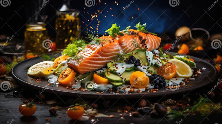 A Creative Composition of Unique Combinations of Dishes, Emphasizing ...