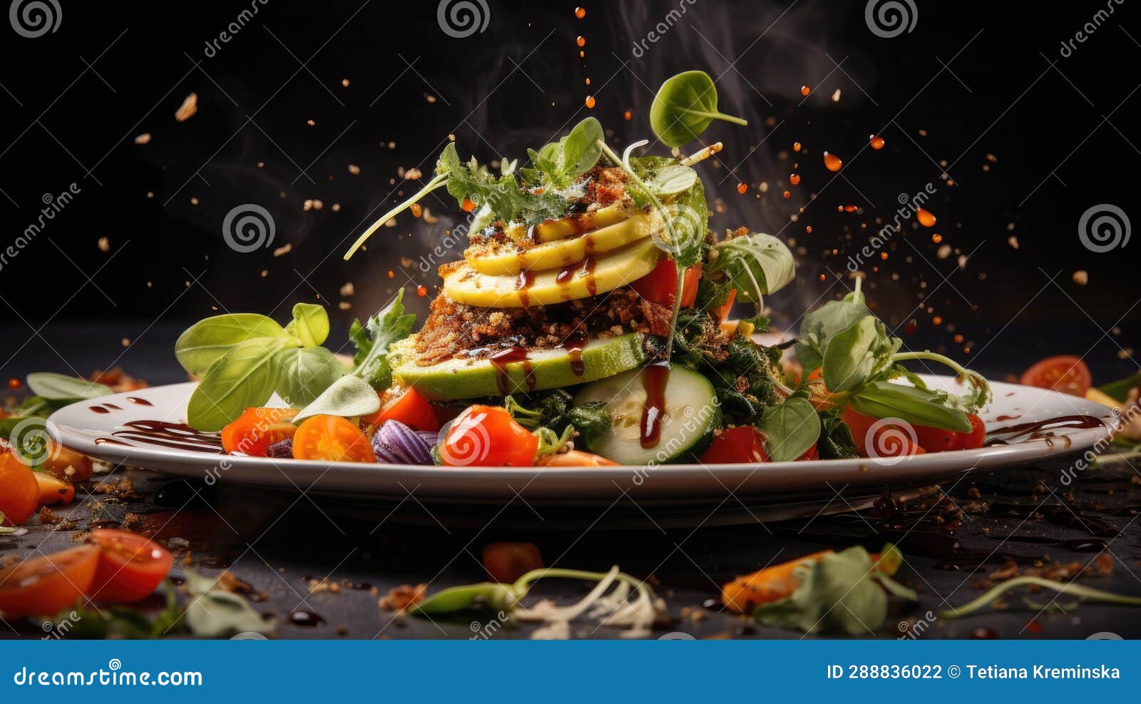 A Creative Composition of Unique Combinations of Dishes, Emphasizing ...
