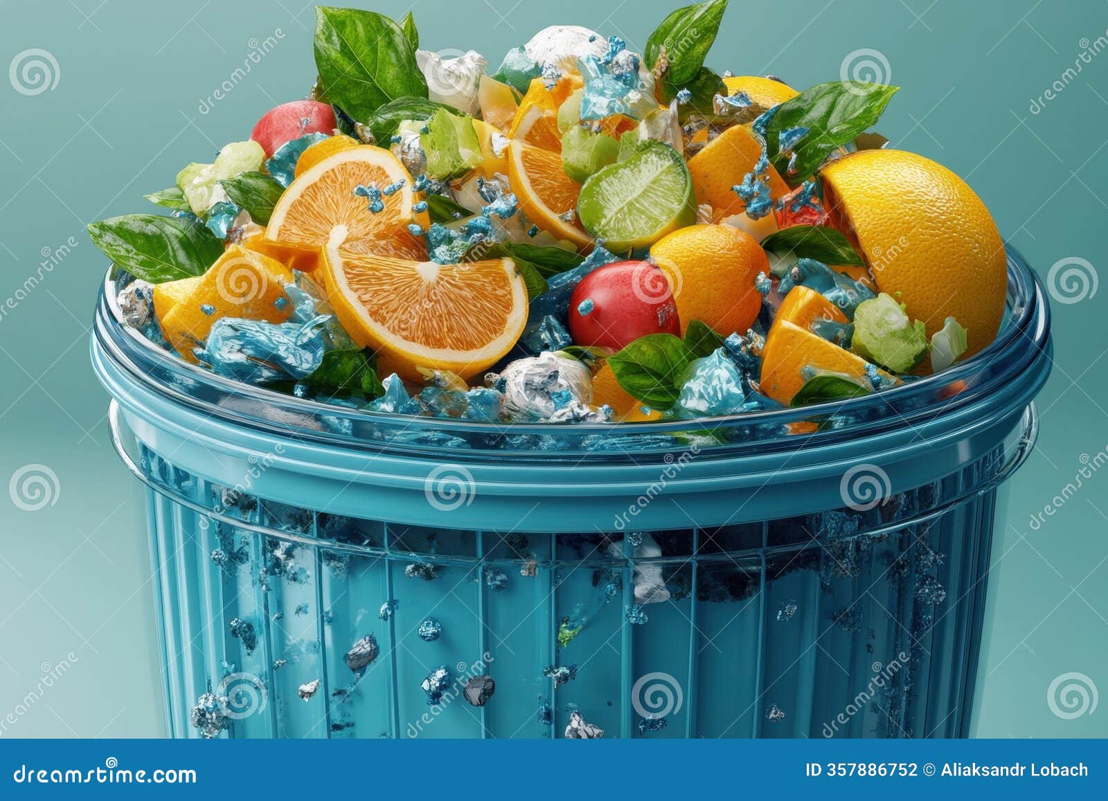 Creative Compost Bin Filled with Fruit and Vegetable Scraps Showcasing ...