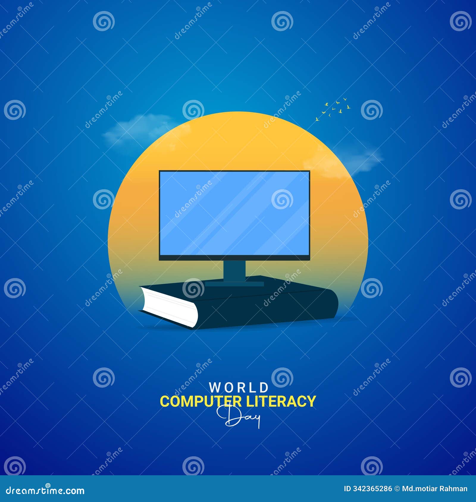 Creative Computer Literacy Day Ads Design. World Computer Literacy Day ...
