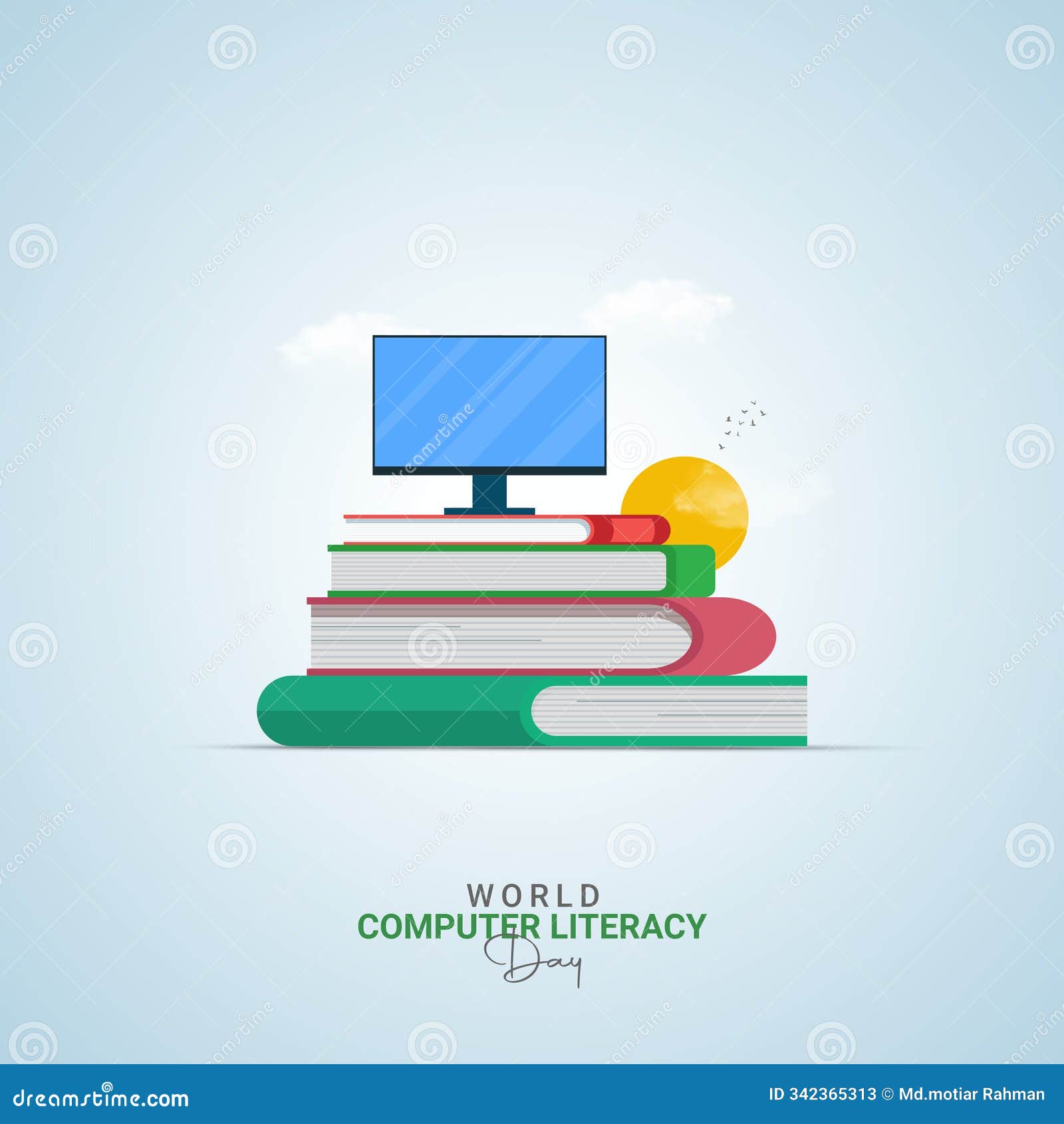 Creative Computer Literacy Day Ads Design. World Computer Literacy Day ...