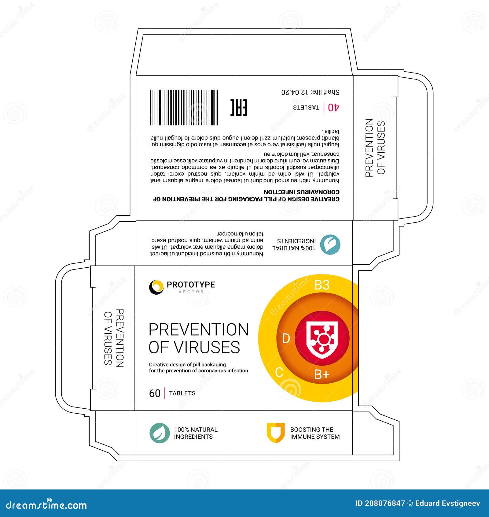 The Design of the Packaging of the Antiviral Drug, Template, Vector ...