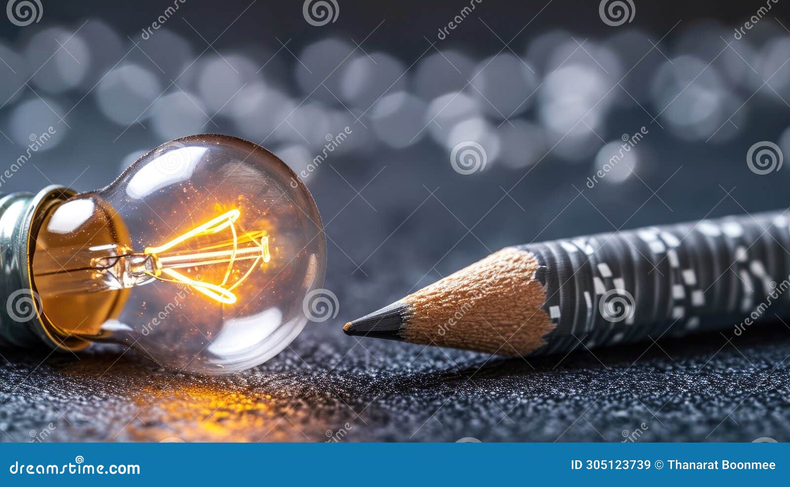 A Creative Concept of Drawing and Writing with a Lightbulb Attached To ...