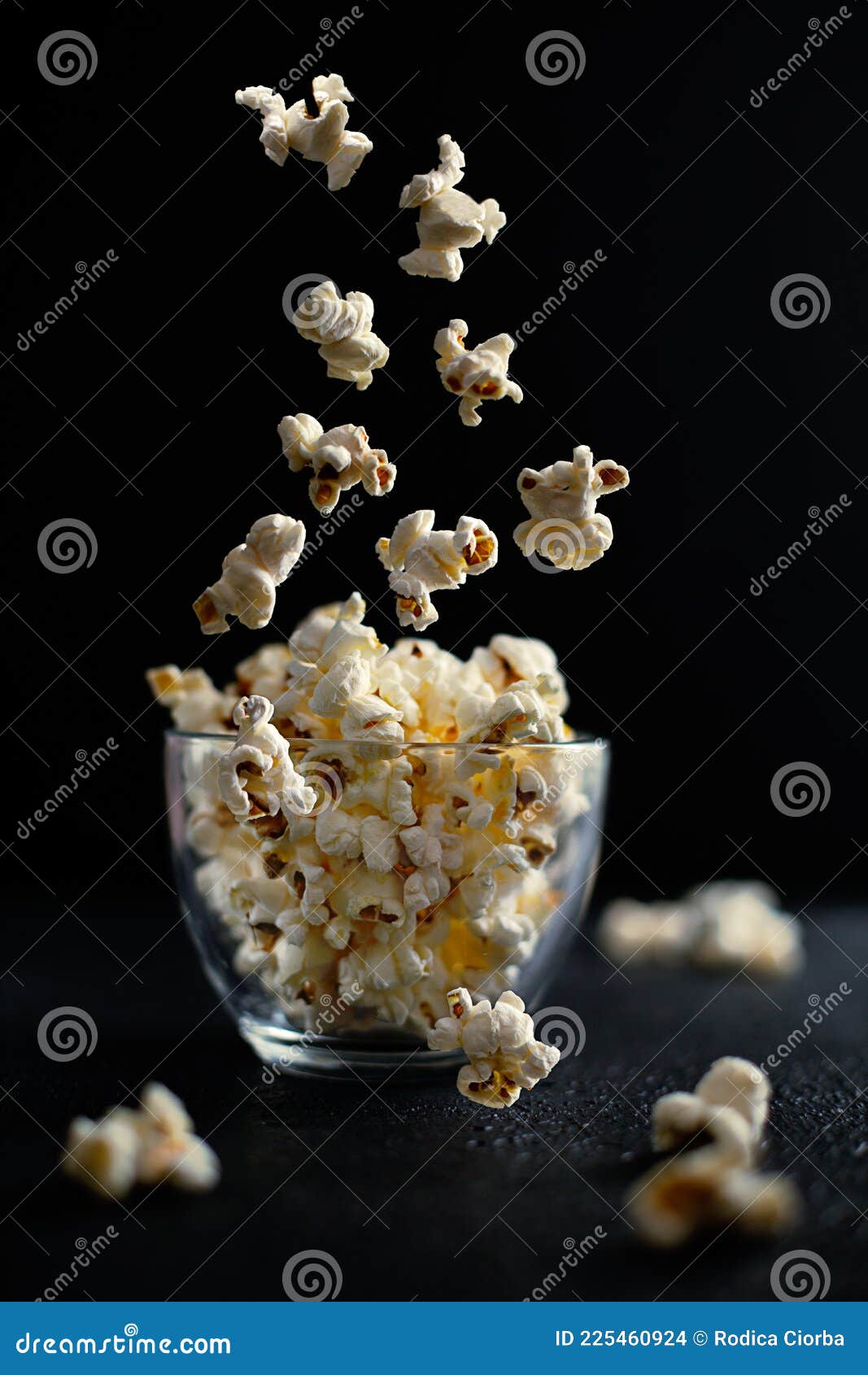 Creative Concept with Falling Food on Black Backdrop Stock Photo ...