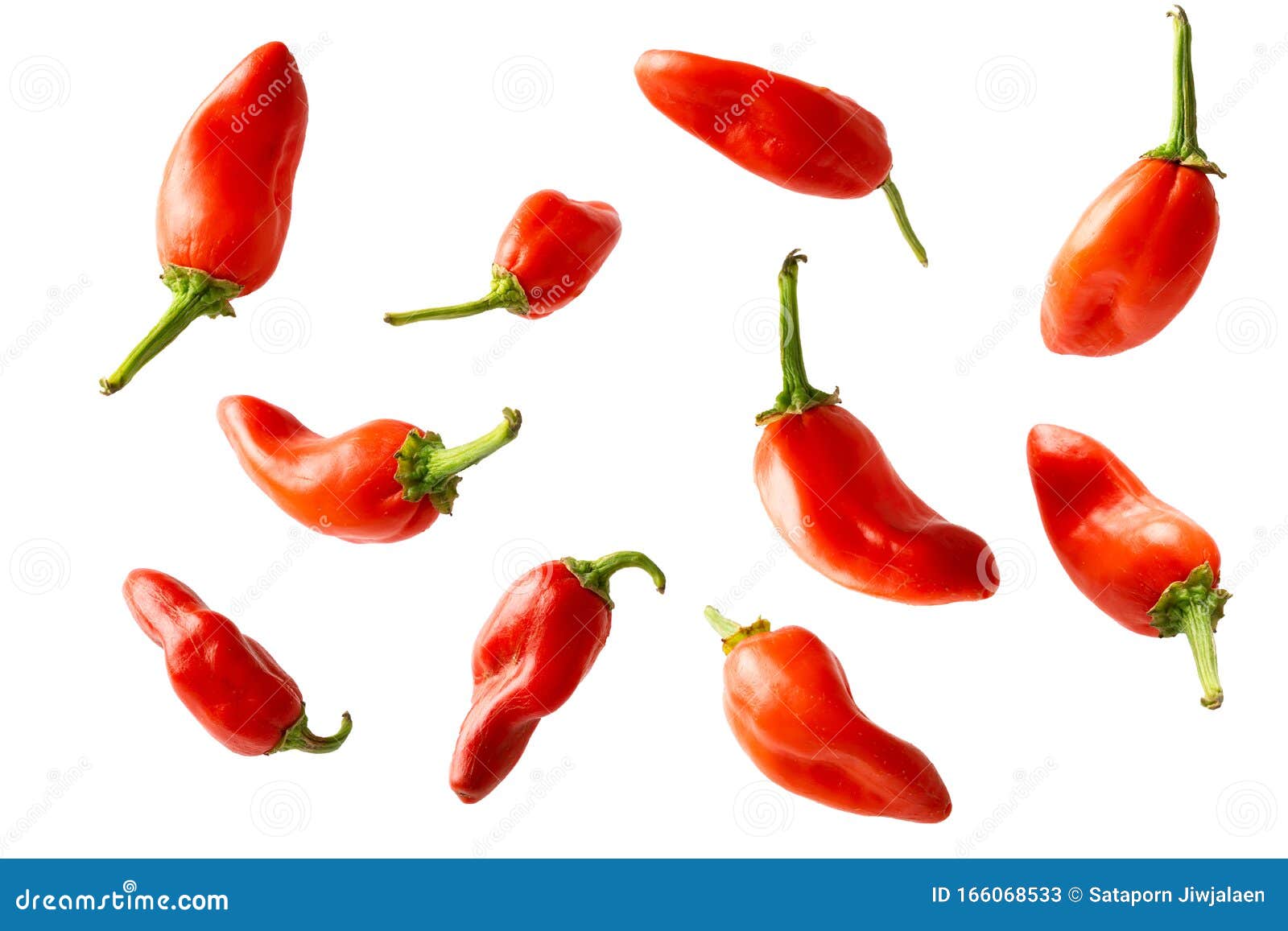Creative Concept Flying Red Chilli on White Stock Image - Image of ...