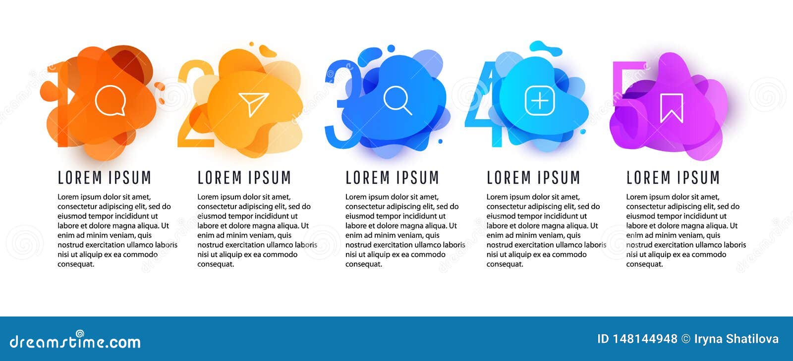 Creative Concept of Gradient Graph Elements, Diagrams Stock ...