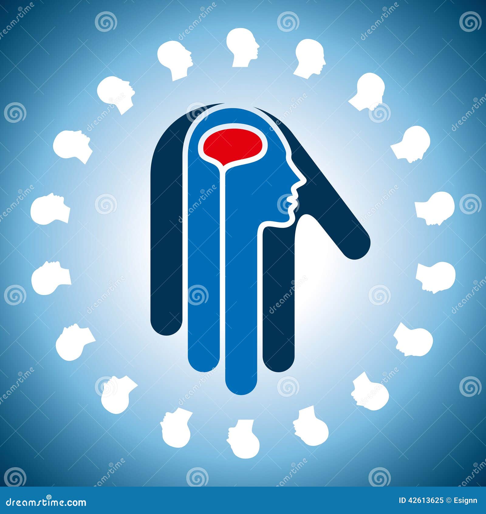 Creative Concept of the Human Brain in Hand Icon Stock Vector ...