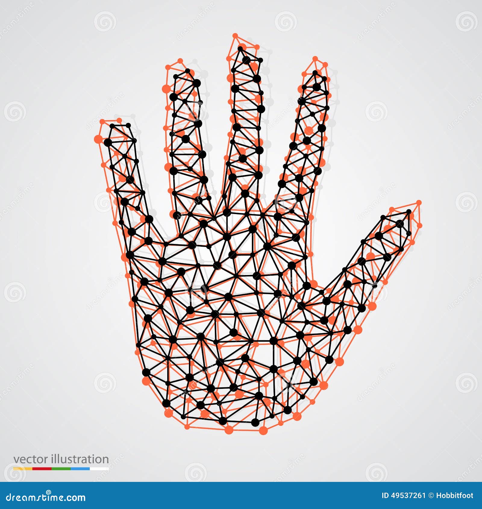 Creative Concept of the Human Hand Stock Vector - Illustration of ...