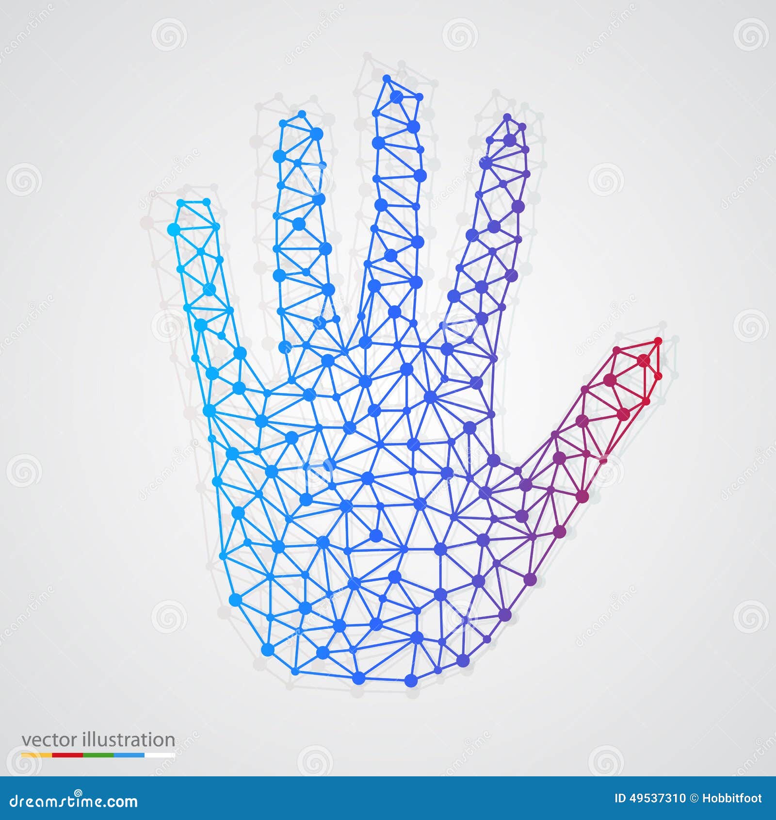 Creative Concept of the Human Hand Stock Vector - Illustration of ...
