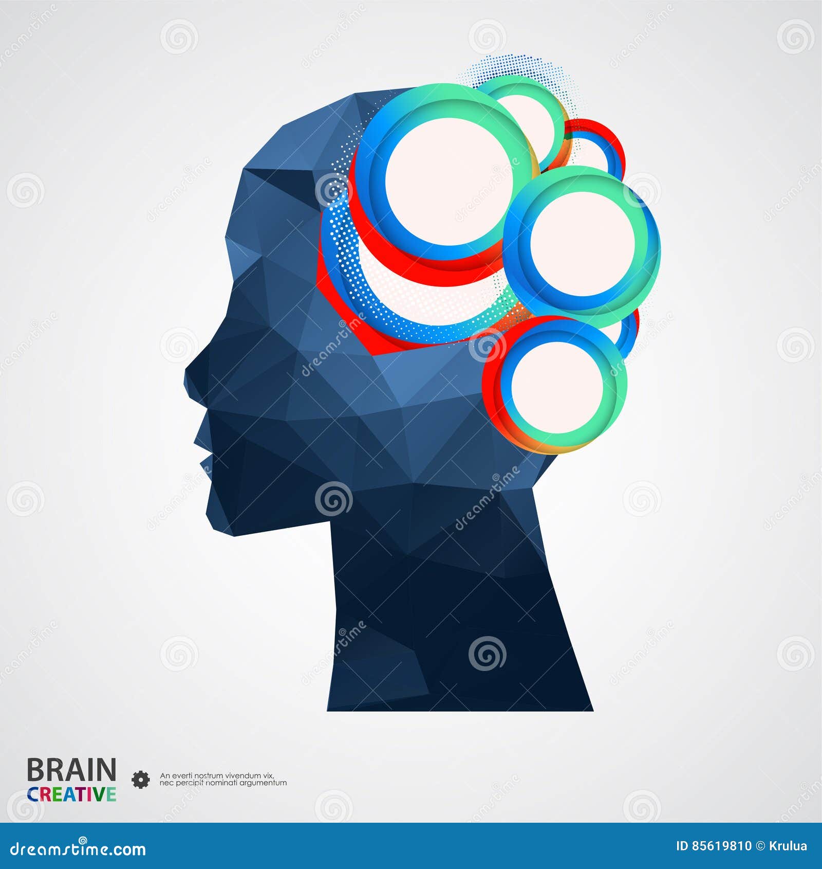Creative Concept of the Human Head. Stock Vector - Illustration of ...