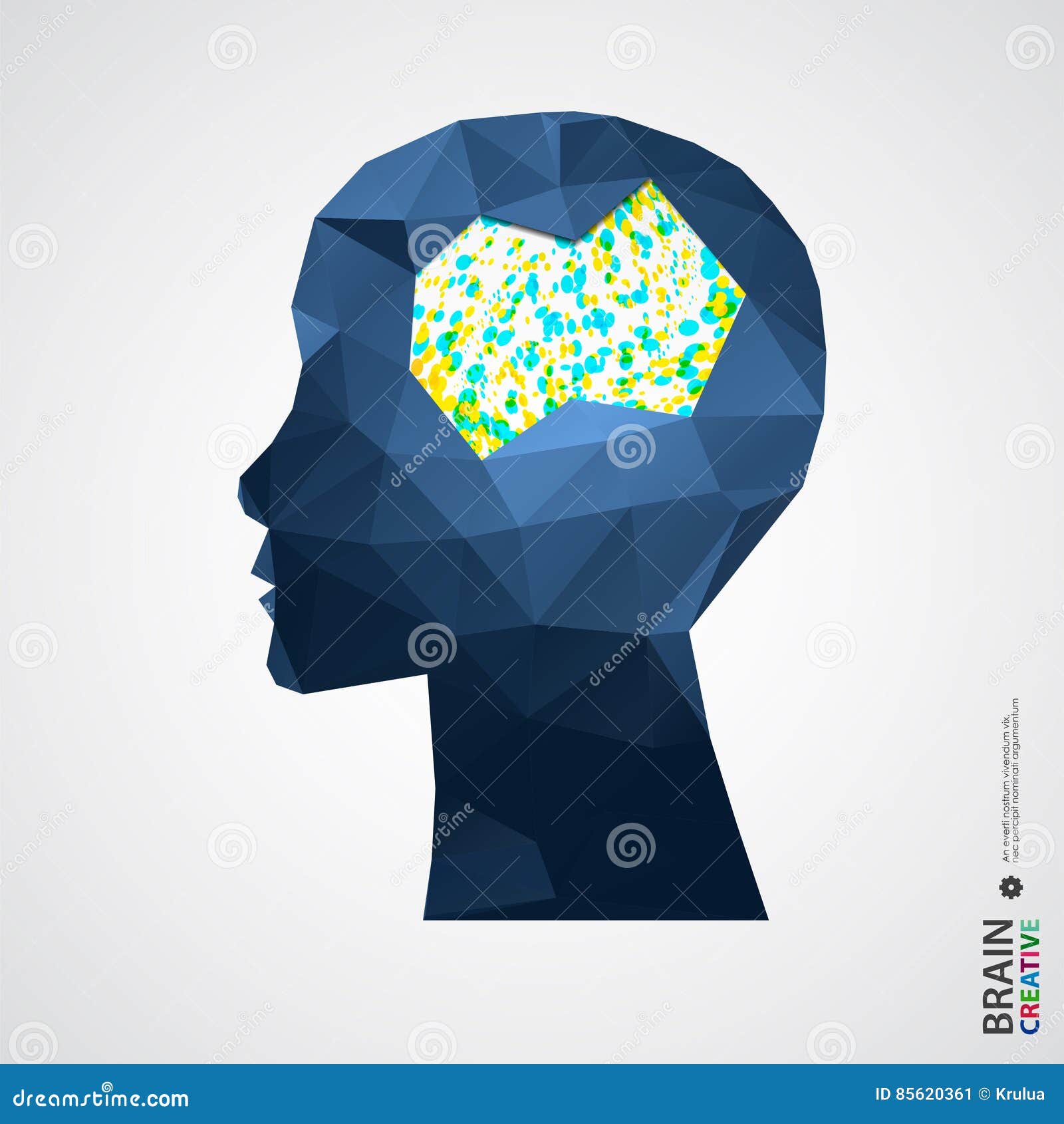 Creative Concept of the Human Head. Stock Vector - Illustration of ...