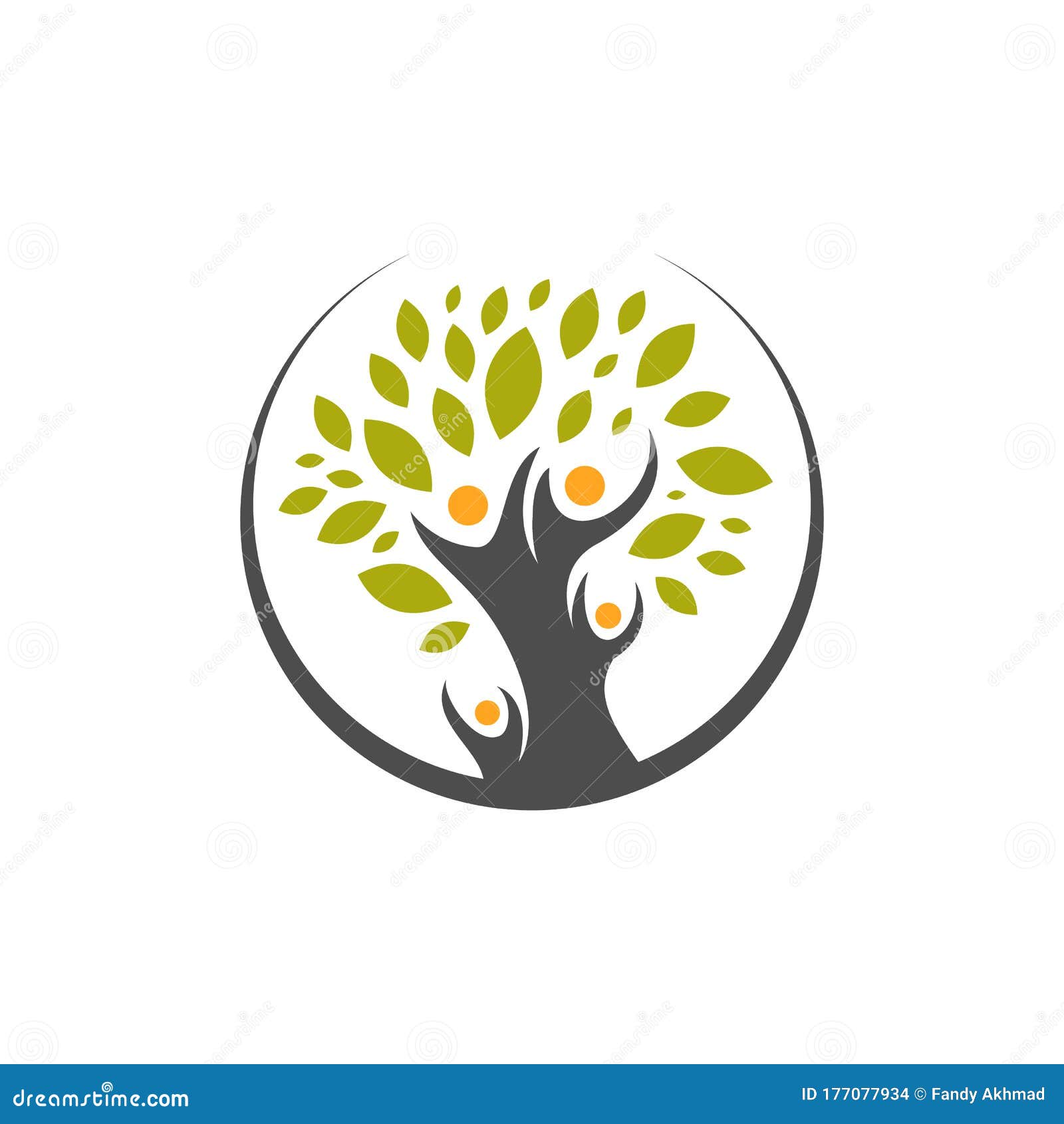 Creative Concept of Human Tree Family Logo Icon Vector Illustrations ...