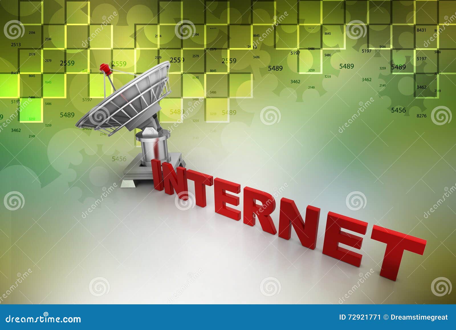Creative Concept Icon of Satellite Dish for Internet Stock Illustration ...