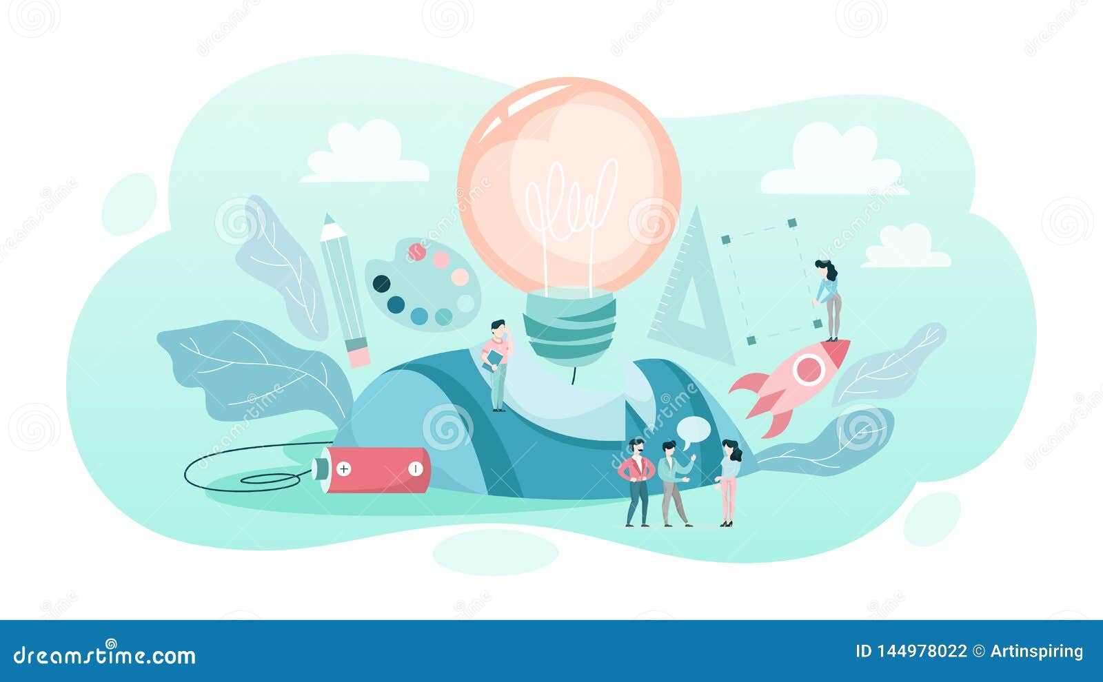 Creative Concept. Idea of Creative Thinking and Imagination Stock ...