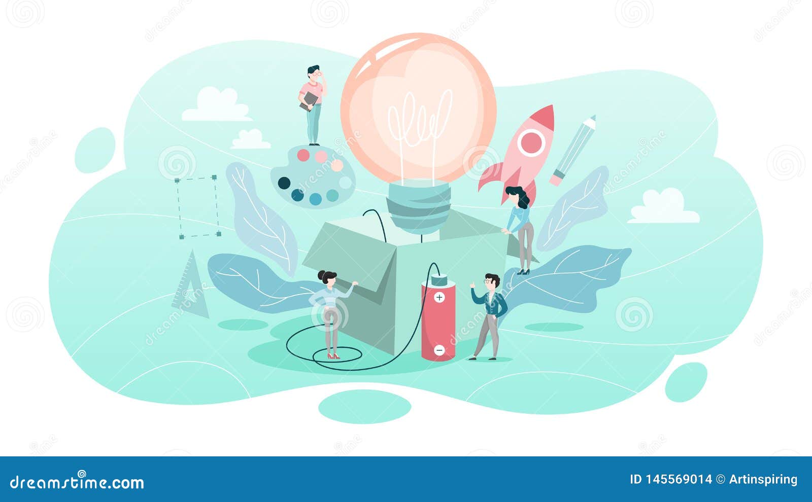 Creative Concept. Idea of Creative Thinking and Imagination Stock ...