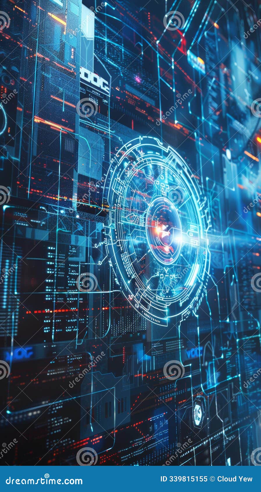 Creative Concept Illustrating Digital Defense. Stock Illustration ...