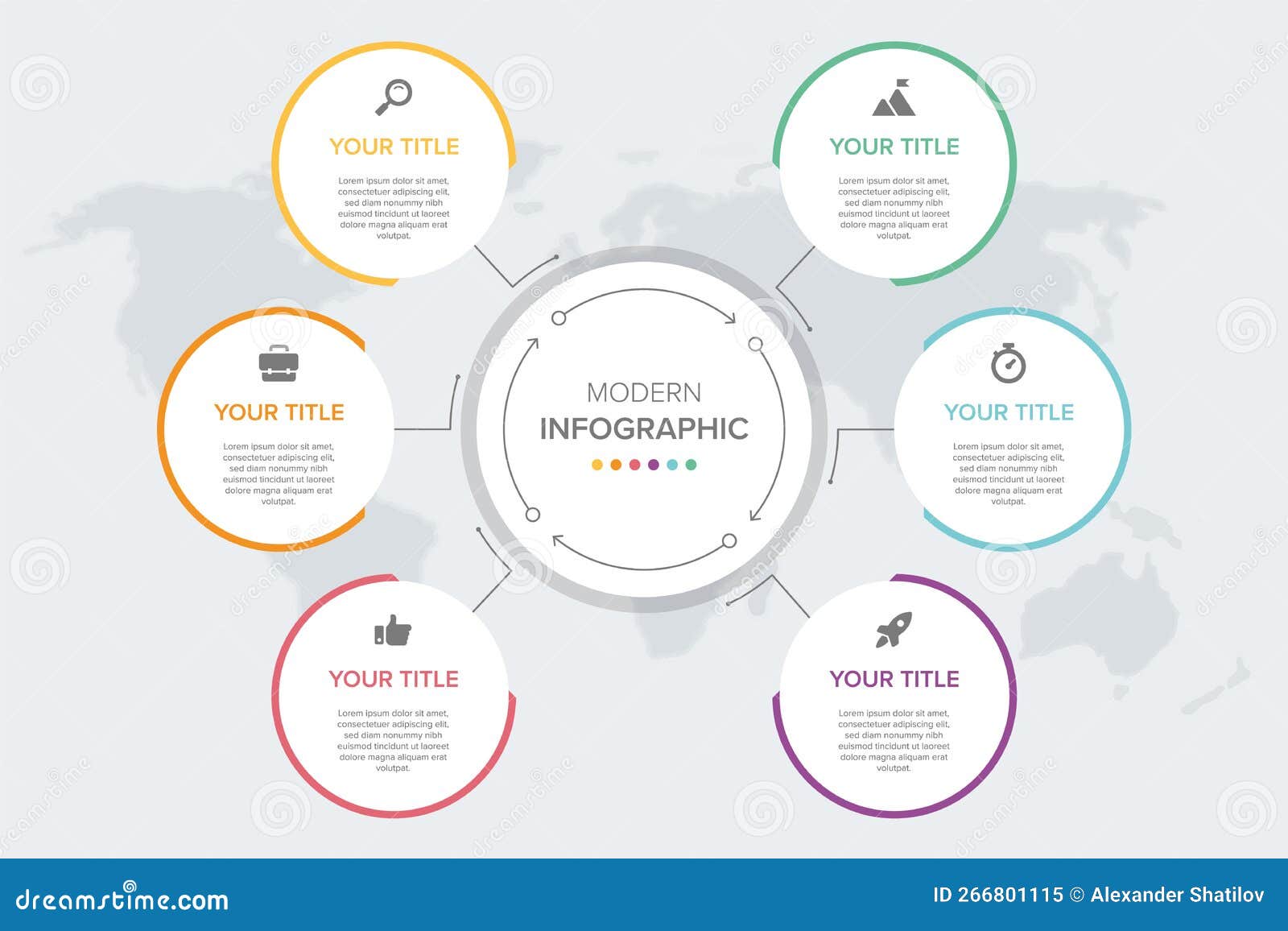 Creative Concept for Infographic Element Vector 6 Options, Steps, List ...