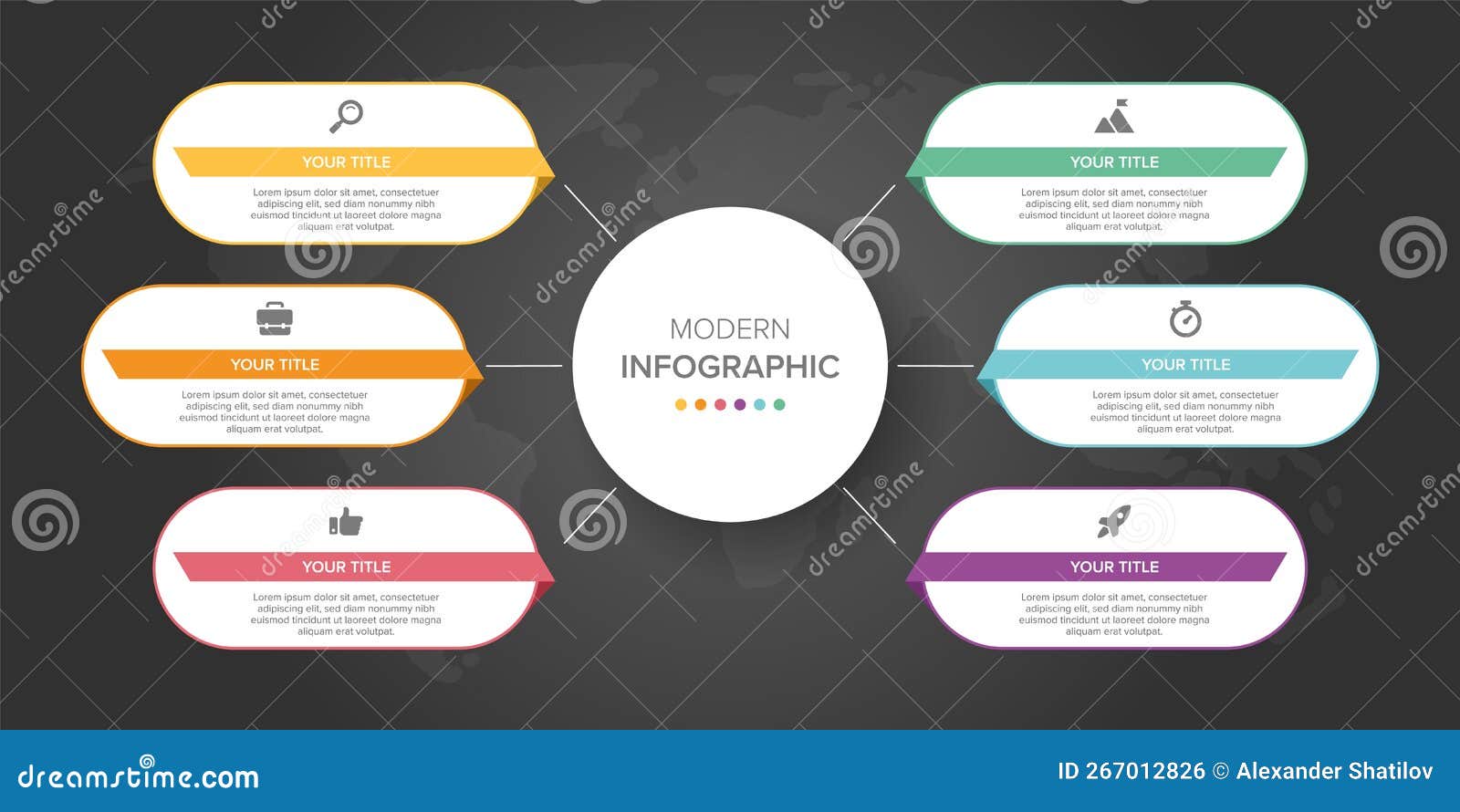 Creative Concept for Infographic Element Vector 6 Options, Steps, List ...