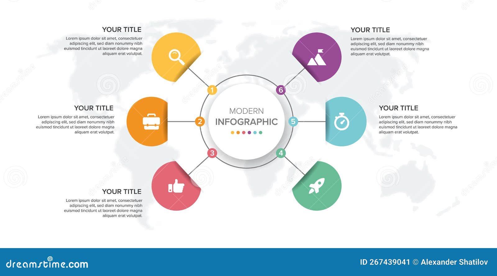 Creative Concept for Infographic Element Vector 6 Options, Steps, List ...