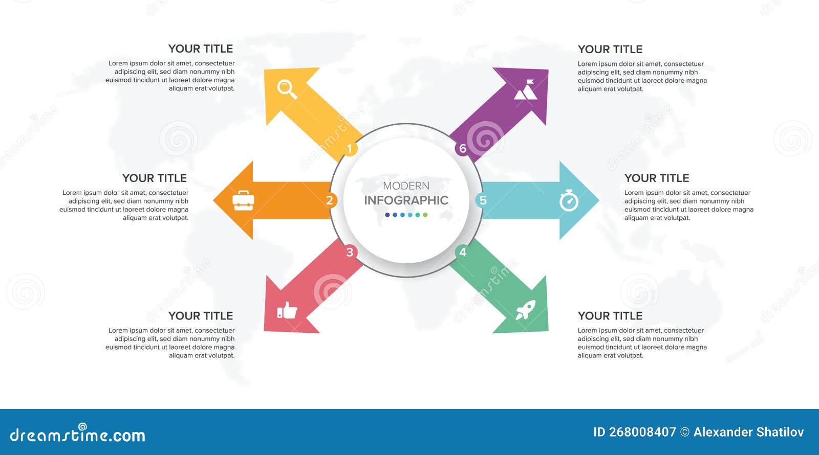 Creative Concept for Infographic Element Vector 6 Options, Steps, List ...