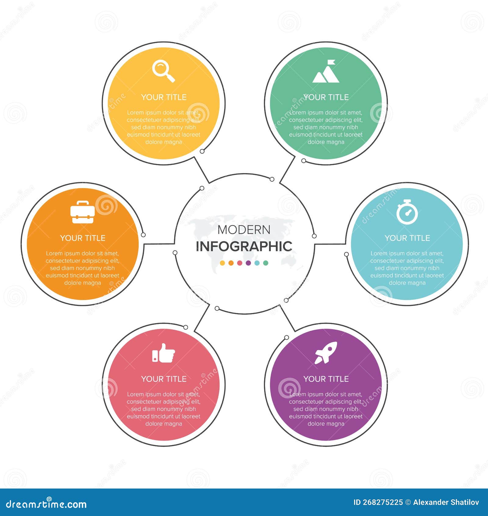 Creative Concept for Infographic Element Vector 6 Options, Steps, List ...