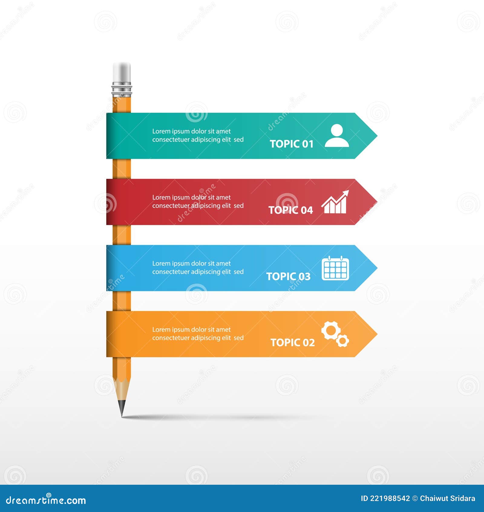 Infographic Pencil Design Template Vector Illustration | CartoonDealer ...