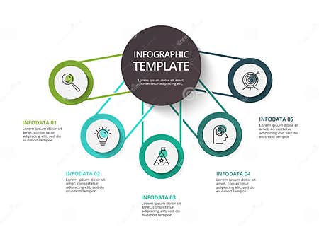 Creative Concept for Infographic with 5 Steps, Options, Parts or ...