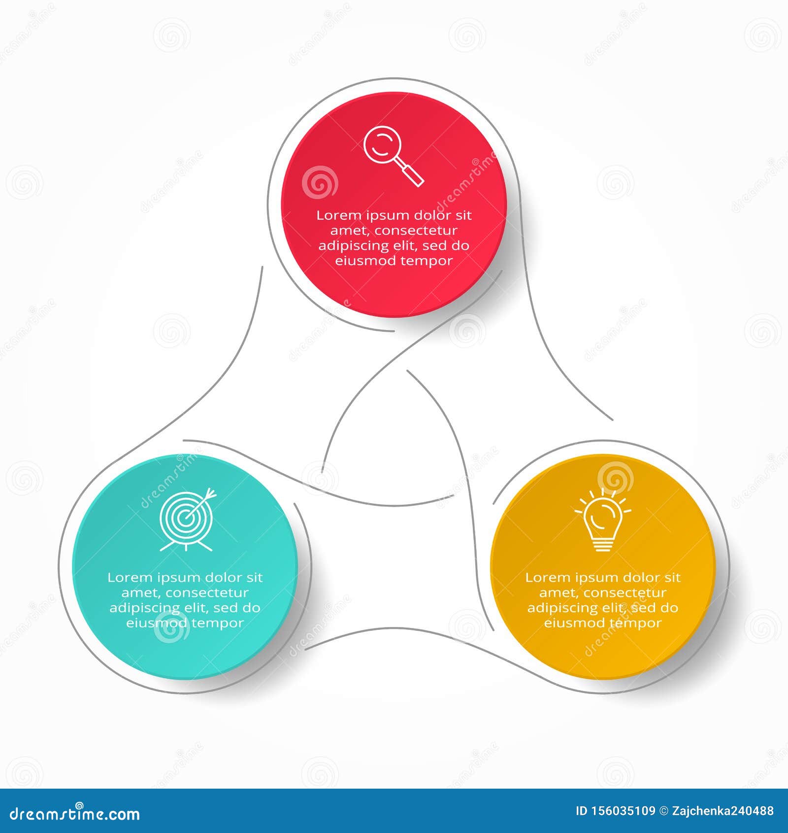 Creative Concept for Infographic with 3 Steps, Options, Parts or ...