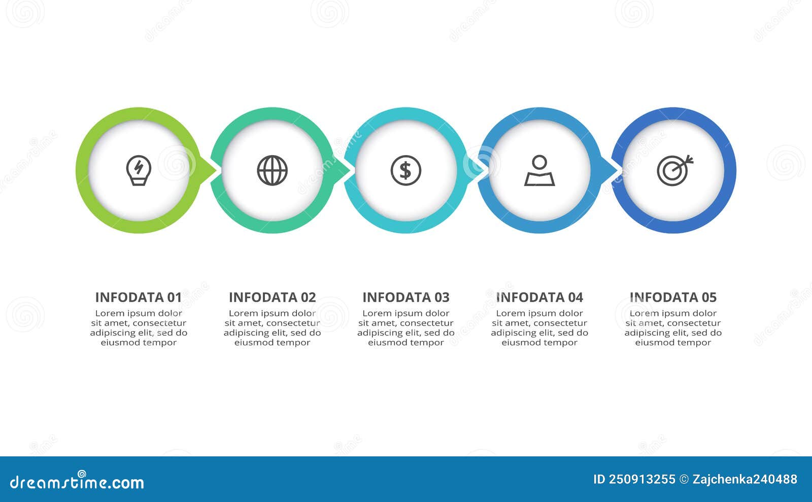 Creative Concept for Infographic with 5 Steps, Options, Parts or ...