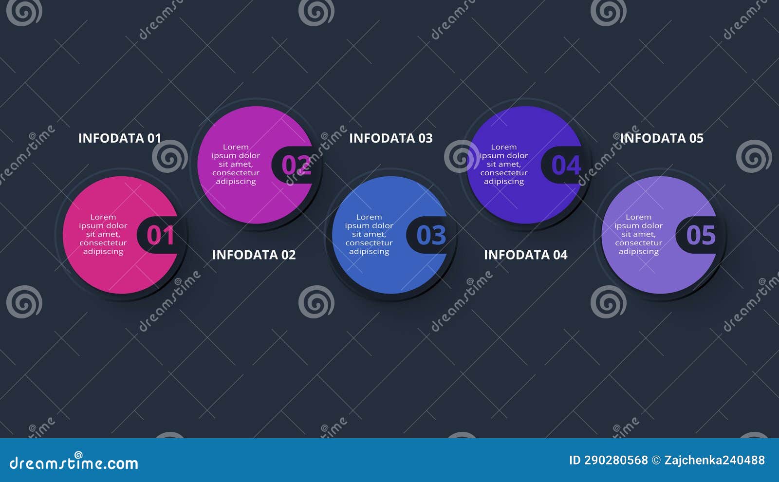 Creative Concept for Infographic with 5 Steps, Options, Parts or ...