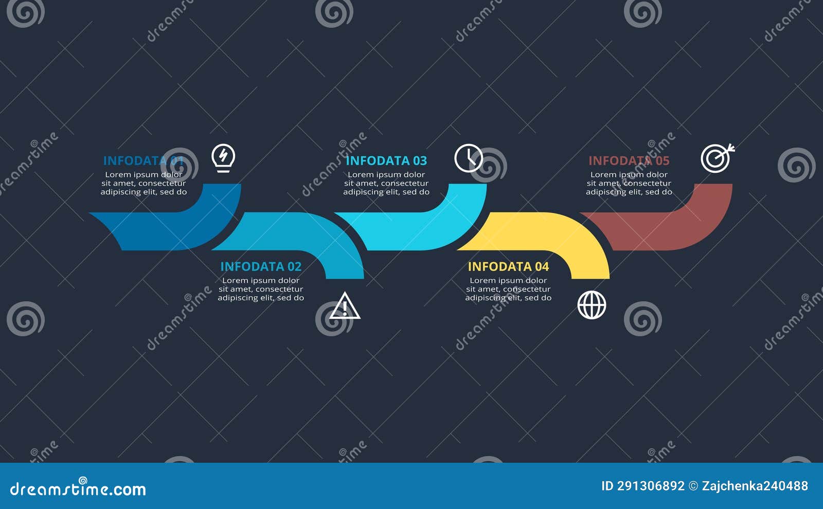 Creative Concept for Infographic with 5 Steps, Options, Parts or ...