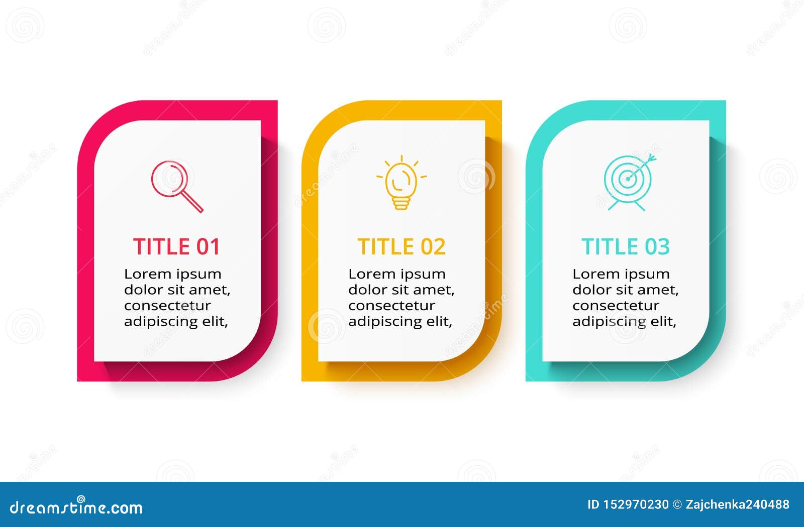 Creative Concept for Infographic with 3 Steps, Options, Parts or ...