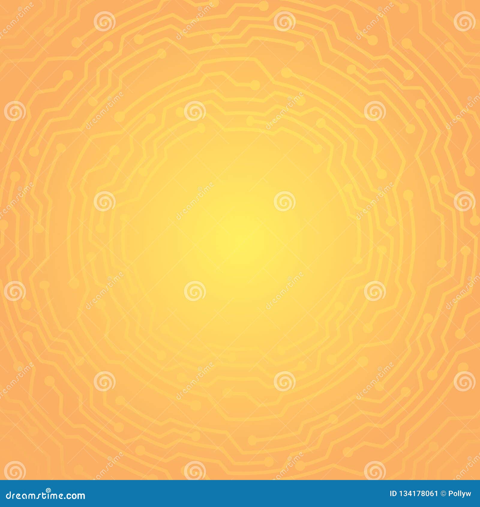 Creative Concept Metal Golden Yellow Scheme Stock Vector - Illustration ...